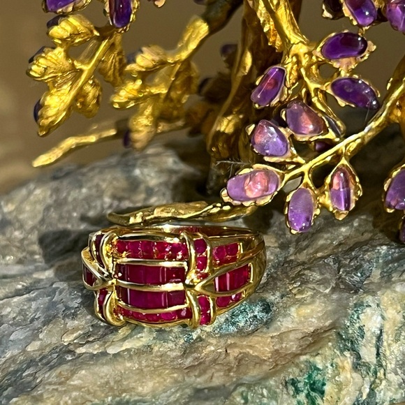 It is Hallmarked | Jewelry | Vintage 4k Channel Set Ruby Baguette ...